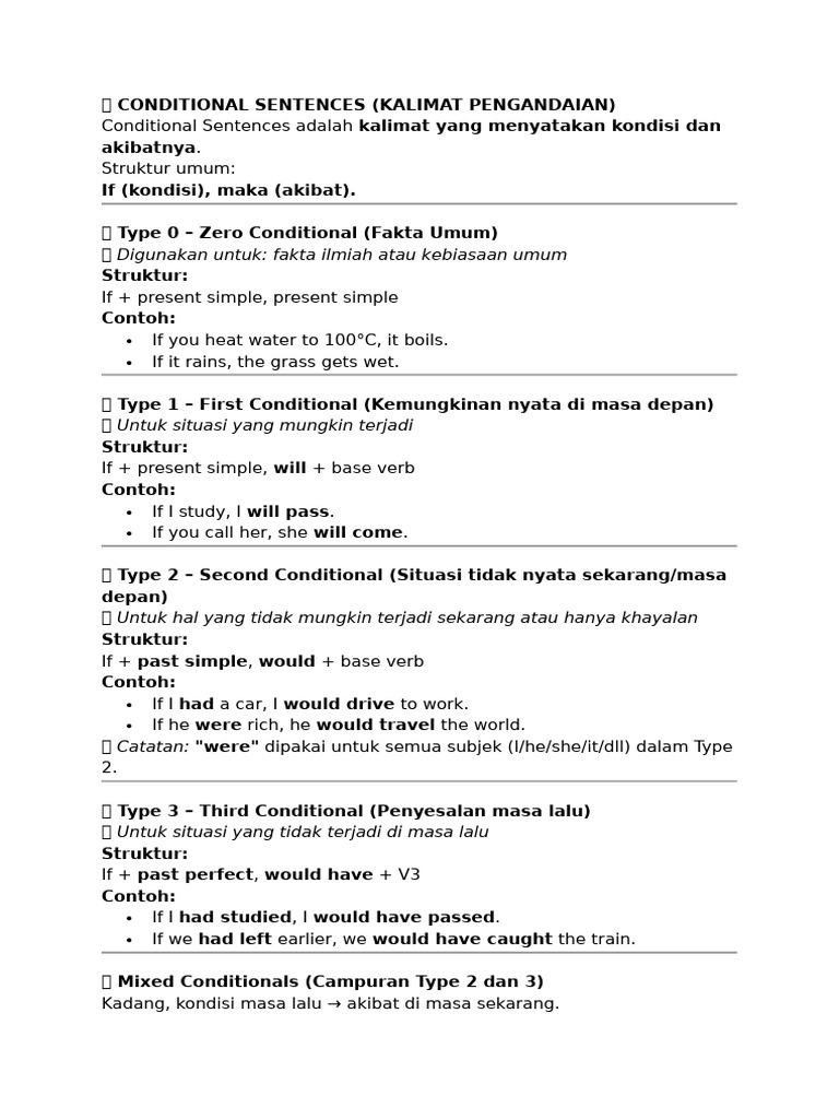 ? Materi - Conditional Sentences | PDF