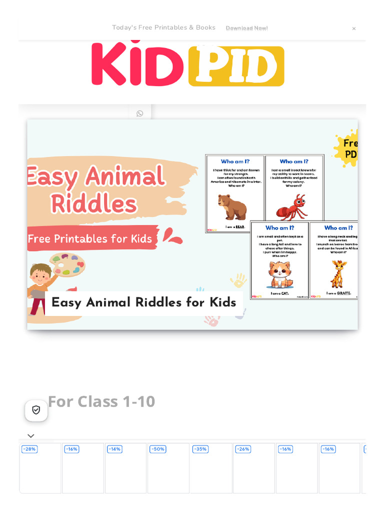 Easy Animal Riddles For Kids - Kidpid | PDF | Zoology