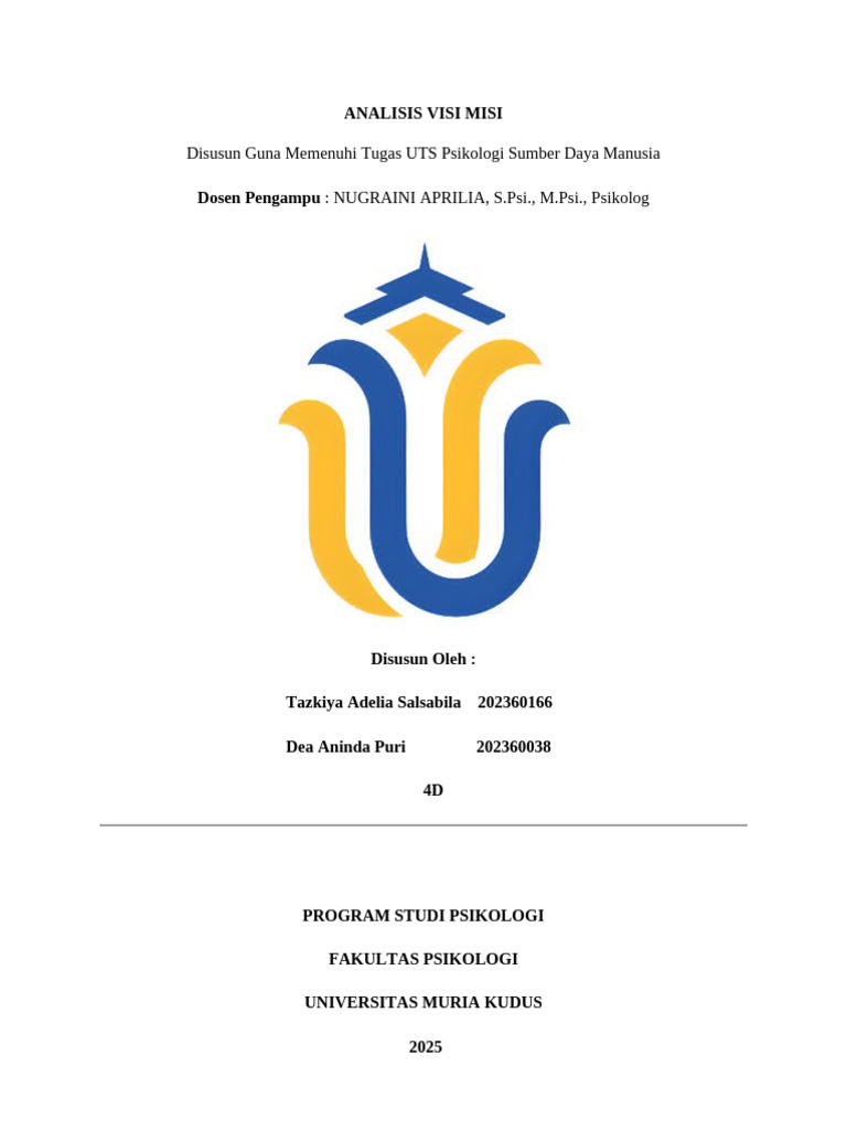 Tugas Uts Psikologi Sumber Daya Manusia | PDF