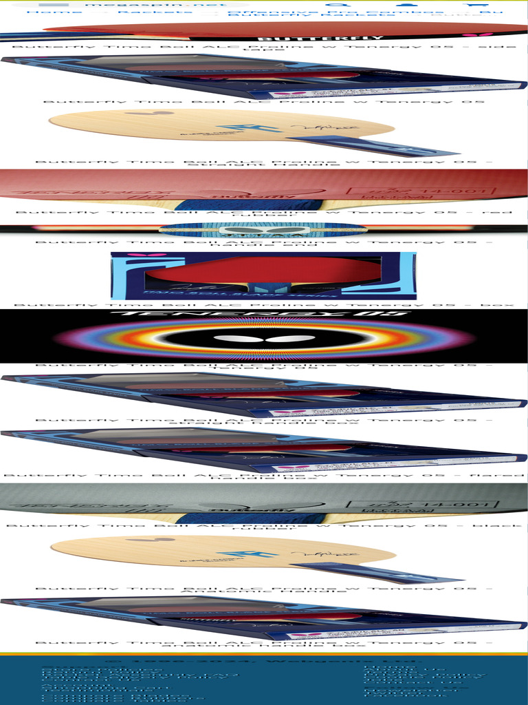Photos of Butterfly Timo Boll ALC Proline WTenergy 05 - Megaspin | PDF