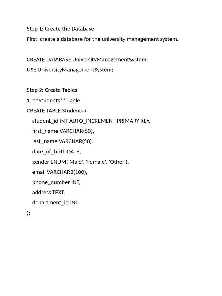 University Management System Setup Guide | PDF | Data Management ...