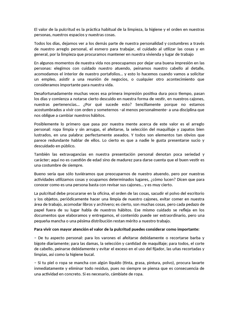 Principio de Pulcritud y su Valor | PDF