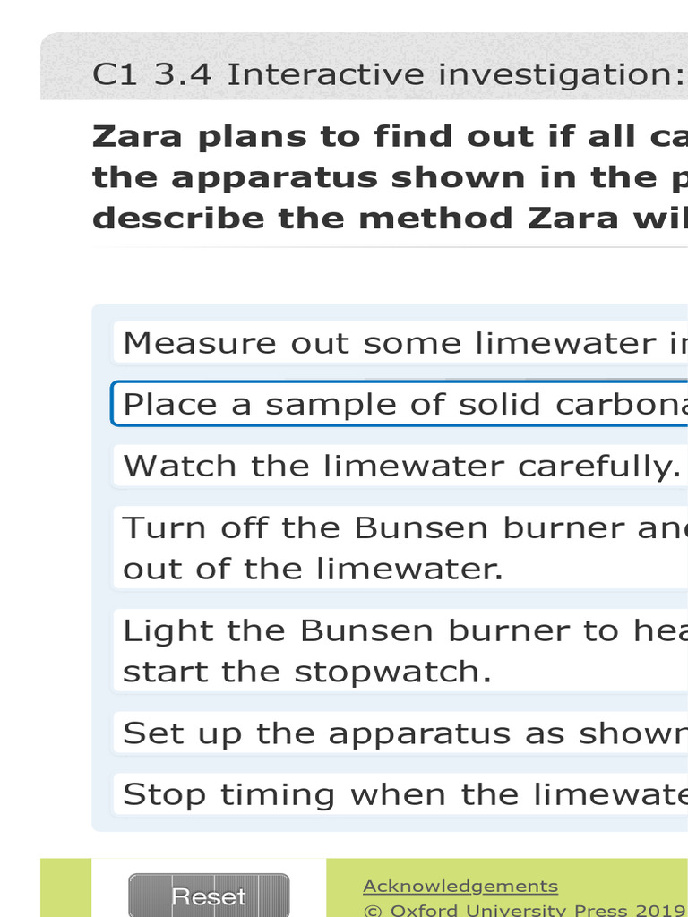 C1 3.4 Interactive Investigation Thermal Decomposition – Test | PDF