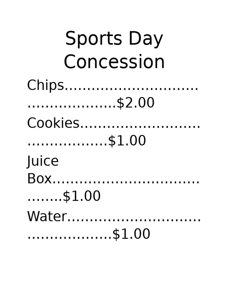 Sports Day Concession | PDF