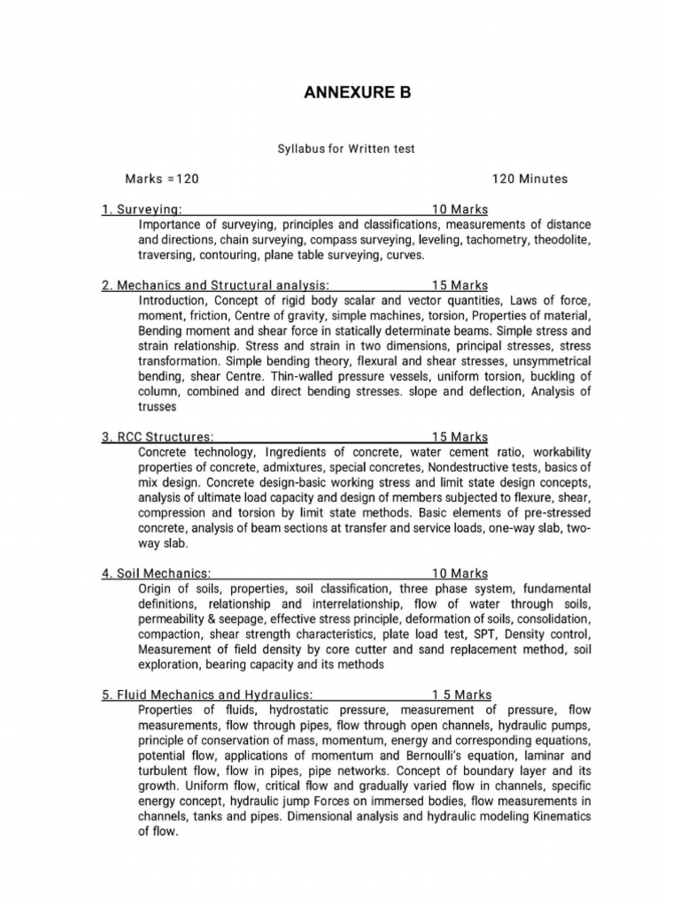 Civil Syllabus Jssb | PDF