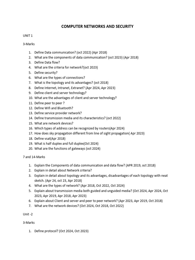 Computer Networks and Security Overview | PDF | Internet Protocol Suite | Computer Network