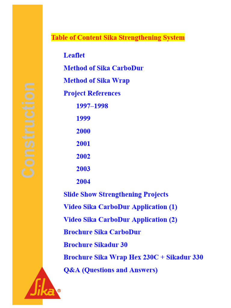 Sika Wrap 230C Strengthening Guide | PDF