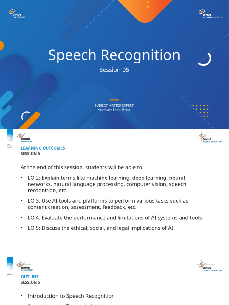 Session 5 - Speech Recognition | PDF | Speech Recognition | Speech Synthesis