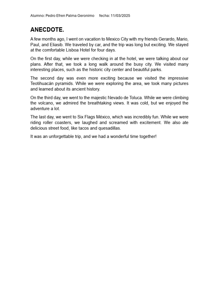 Anecdote | PDF