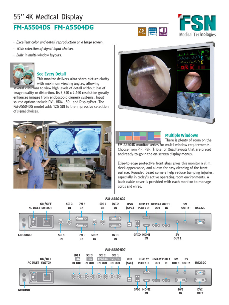 FM A5504DS DG Data Sheet | PDF | Computer Monitor | Hdmi