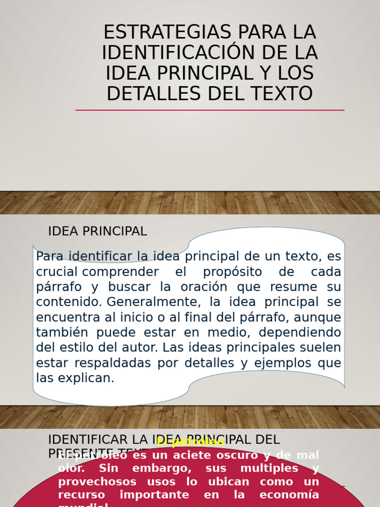 Estrategias para La Identificación de La Idea Principal | PDF | Medicina