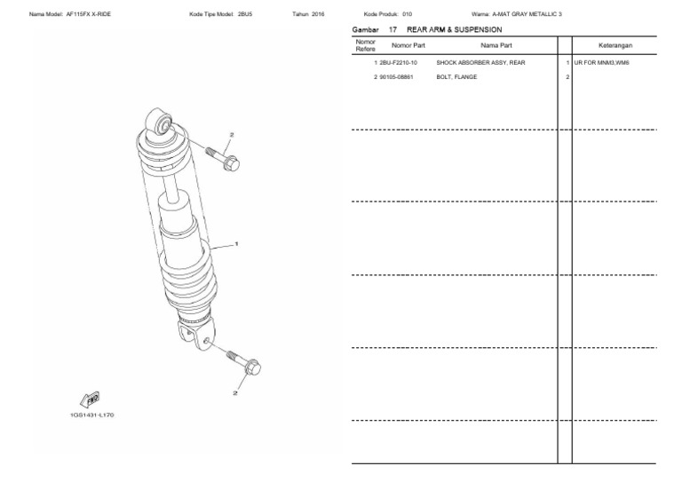 Af115fx X-Ride Rear Arm & Suspension | PDF