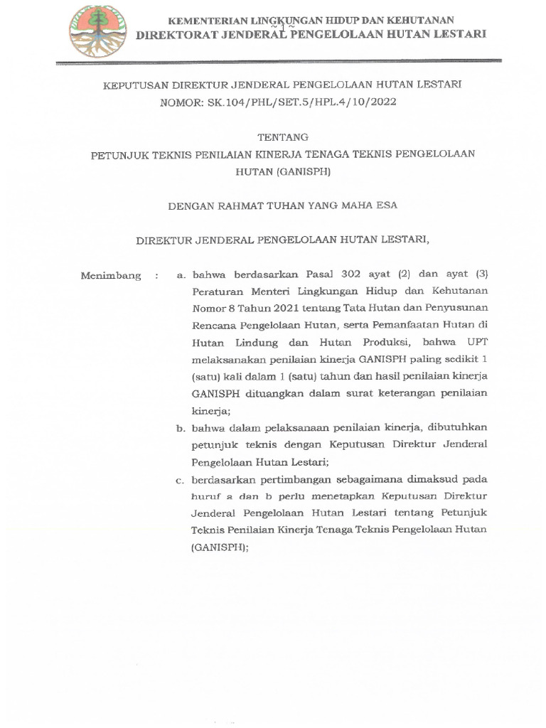 Sk.104 Juknis PK | PDF