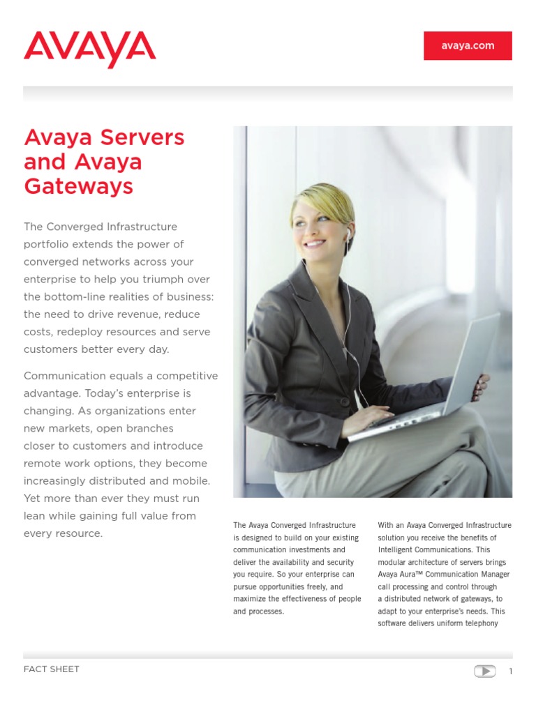 Avaya Servers and Avaya Gateways: 1 Fact Sheet | PDF | Gateway ...