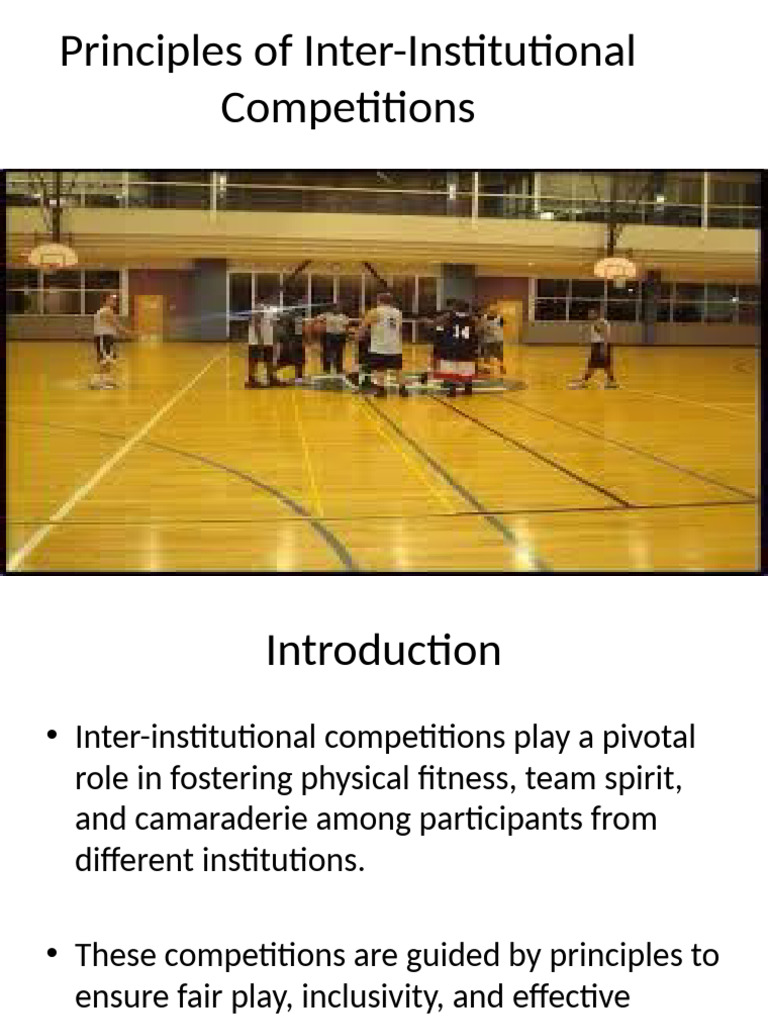 Principles of Inter Institutional Competitions Presentation | PDF