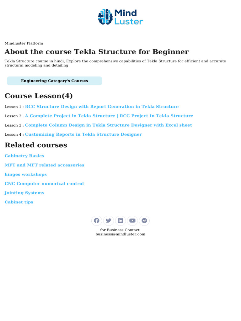 Tekla Structure For Beginner Course Content | PDF
