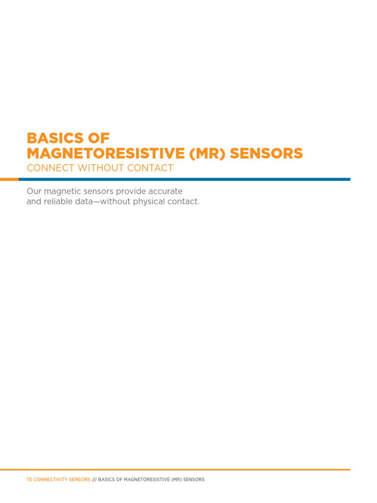 Basics Magnetoresistive MR Sensors White Paper | PDF | Sensor | Magnetometer