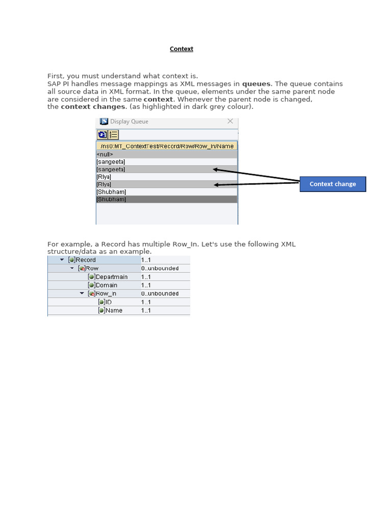 Understanding Context in SAP PI XML | PDF
