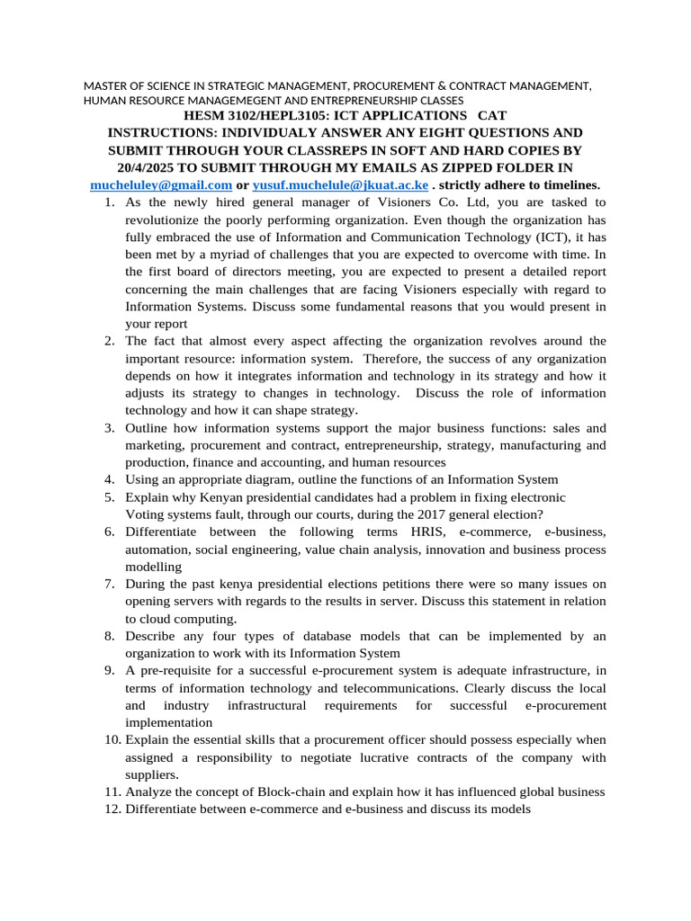 Ict Application Individual Cat | PDF | Procurement | Business Process