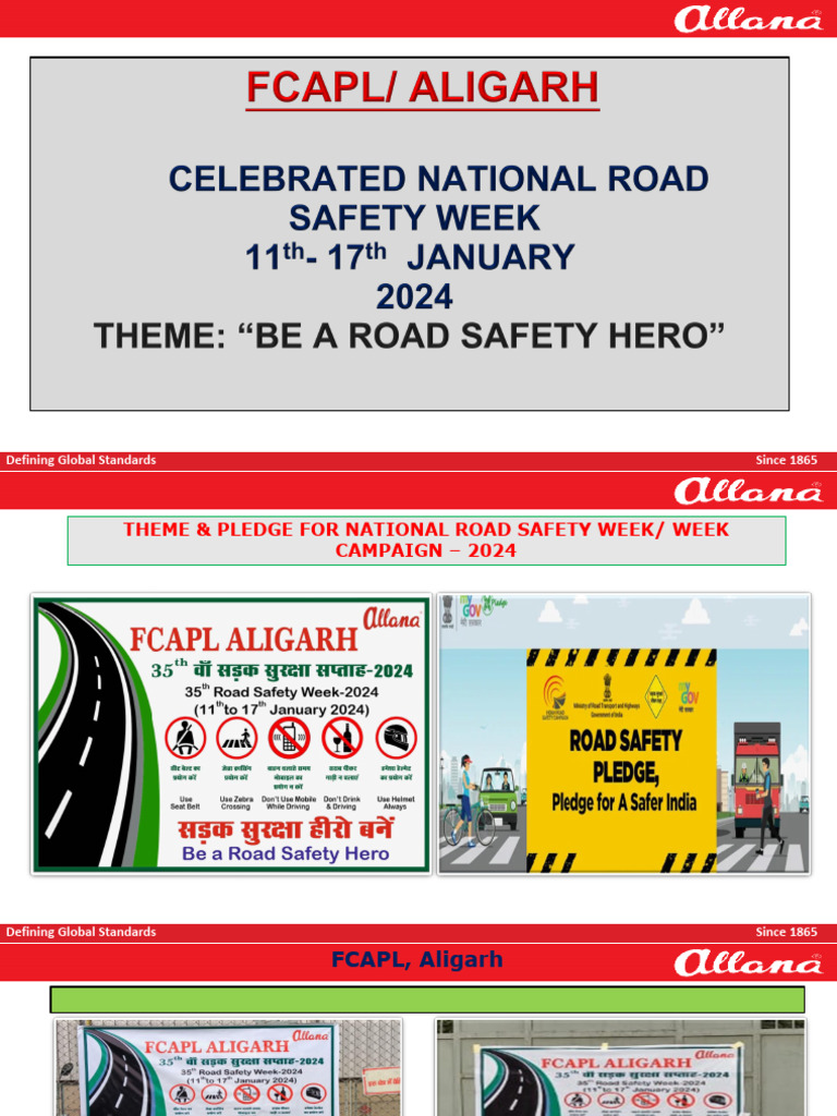 35th National Road Safety Week Celebration 2024 FCAPL-ALG | PDF