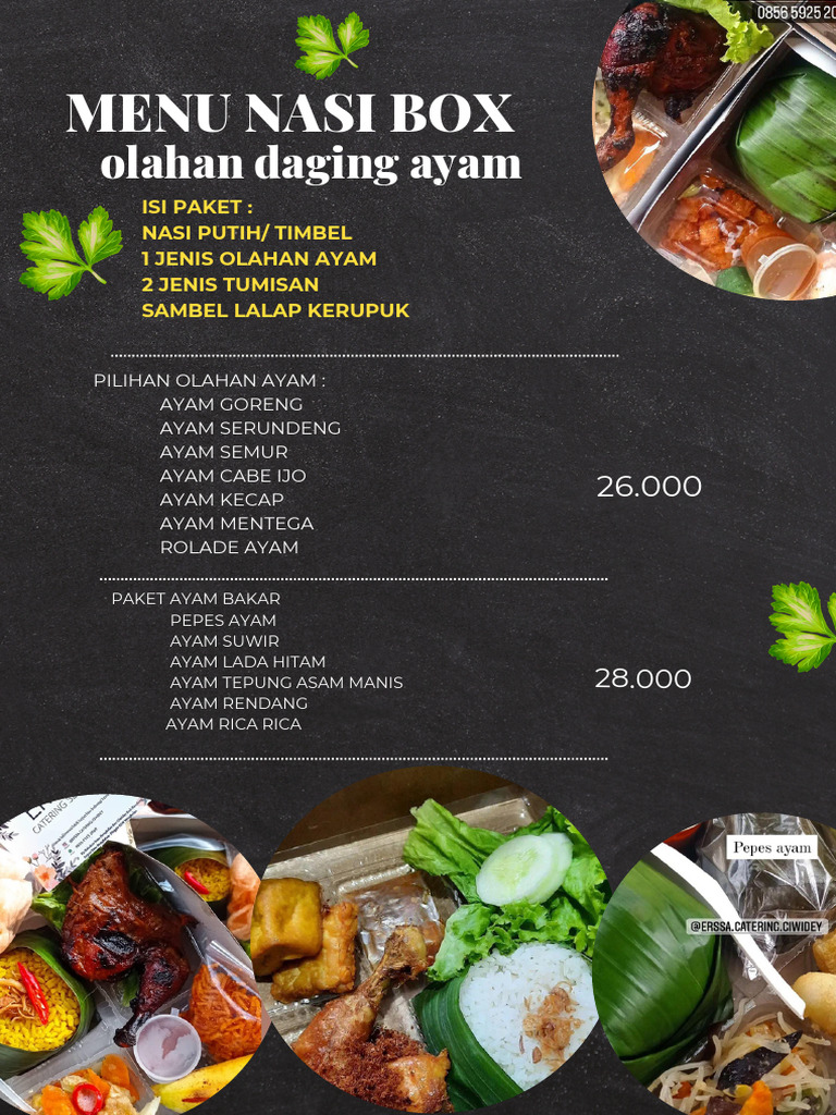 Paket Nasi Box Ayam dan Daging Sapi | PDF