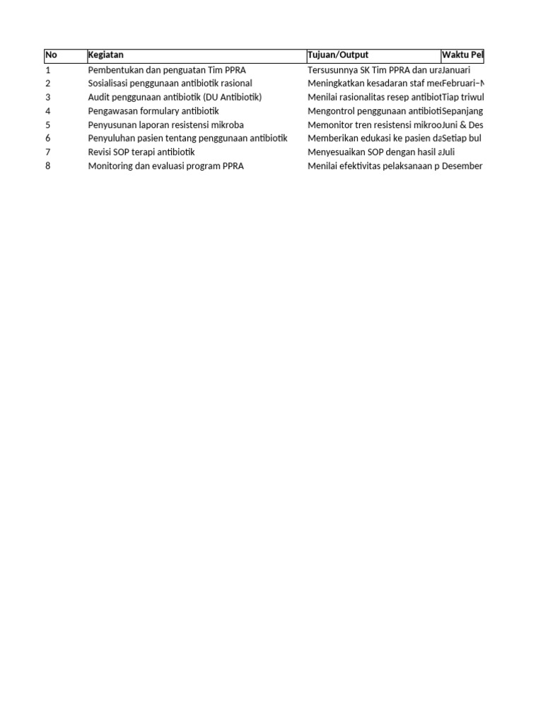 Program Kerja PPRA 2025 | PDF