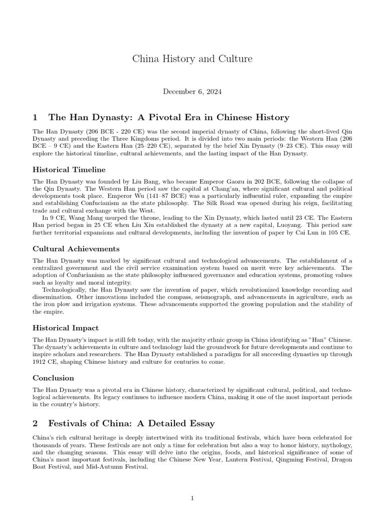 Intro To CHINA | PDF | Han Dynasty | Han Chinese