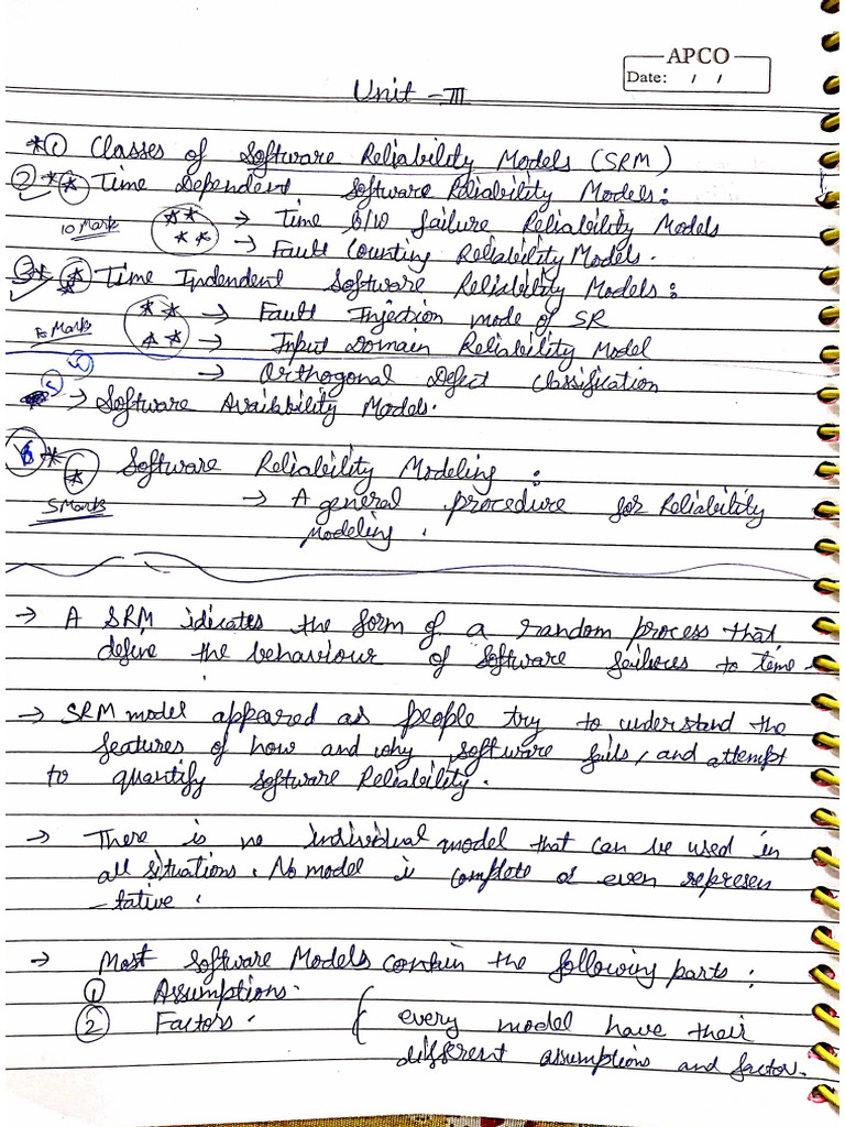 Software Reliability Unit 3 | PDF