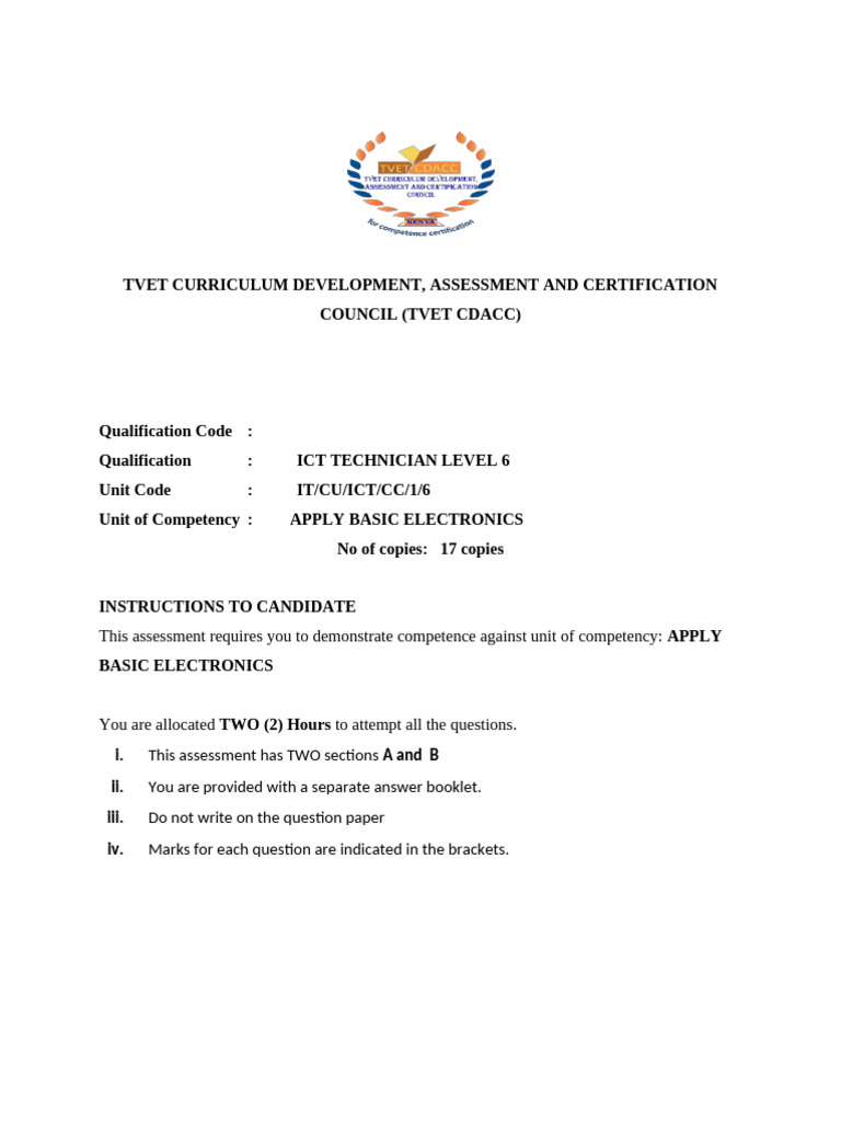 Cbet LVL 6 Basic Electronics 4 | PDF | Semiconductors | Bipolar ...
