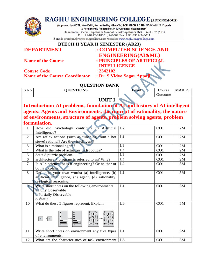 Principles of Artificial Intelligence Exam | PDF | Artificial ...