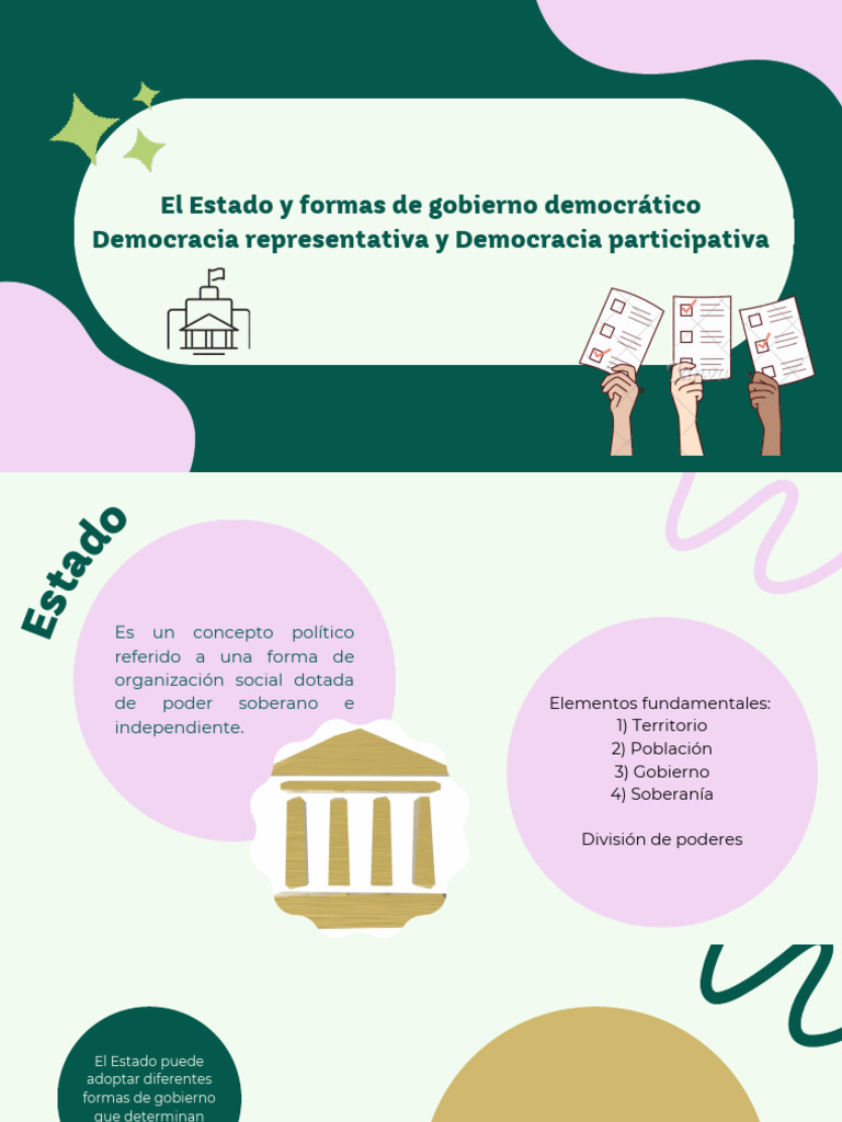 El Estado y Formas de Gobierno Democrático | PDF | Democracia ...