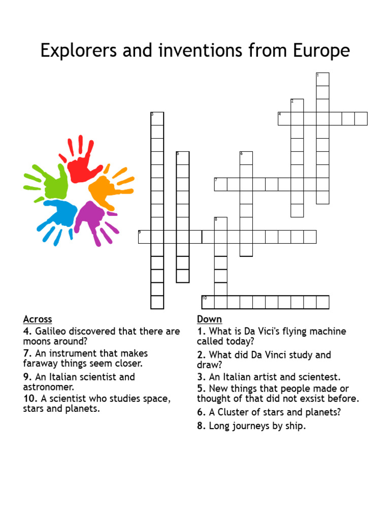 Explorers - and - Inventions Crossword | PDF
