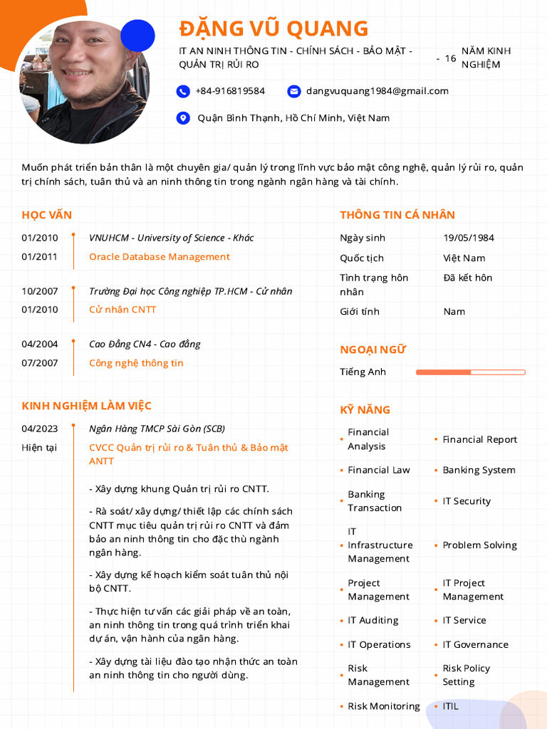 Quang Dang Vu CV | PDF