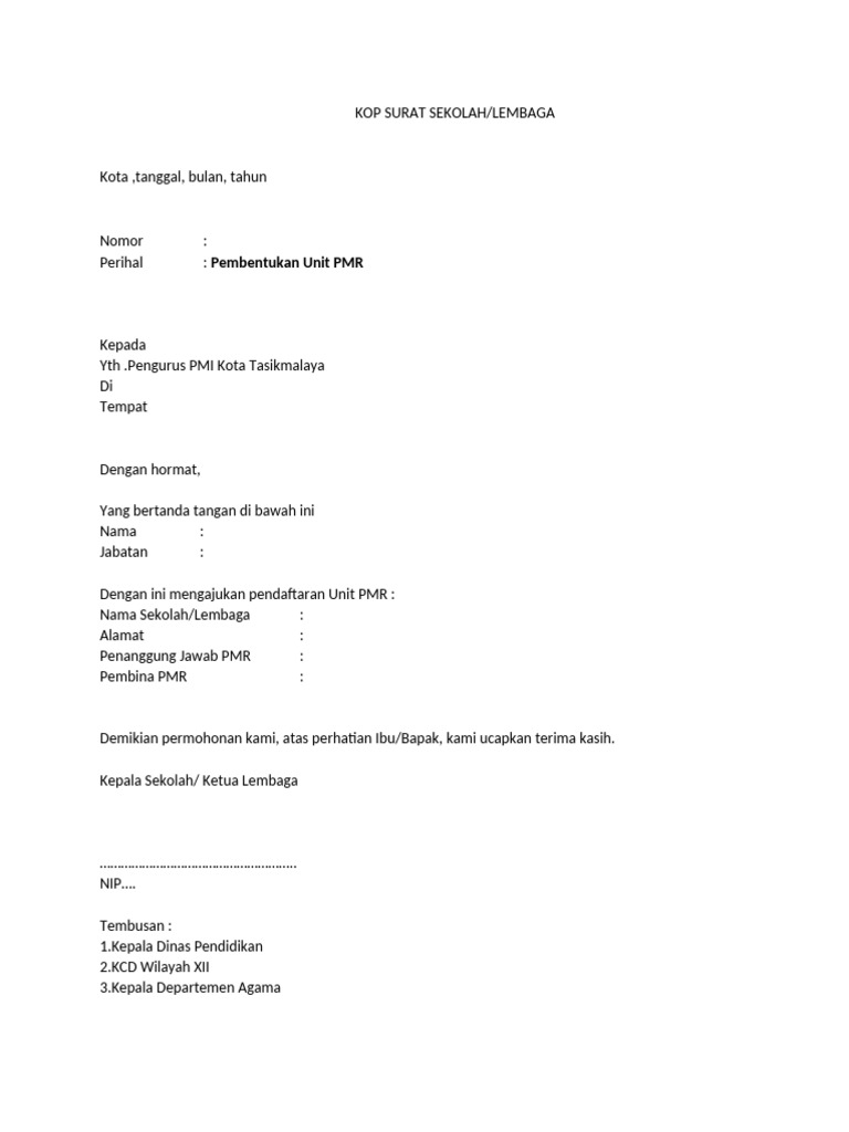 Form Pendirian Pmr | PDF