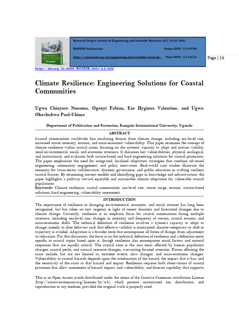 Climate Resilience in Coastal Engineering | PDF | Flood | Sea Level Rise