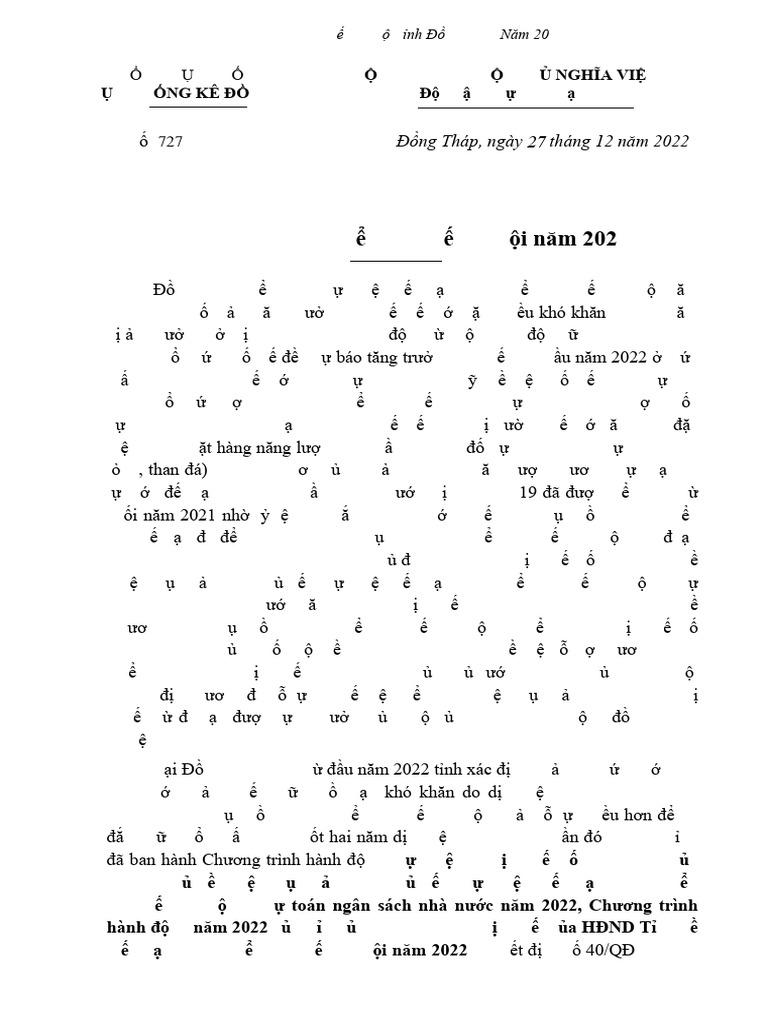 Bao Cao KT-XH Dong Thap 2022 | PDF