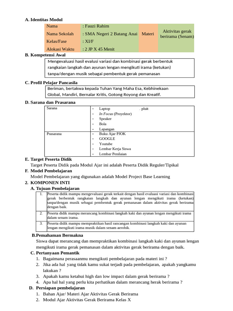 Identitas Modul | PDF