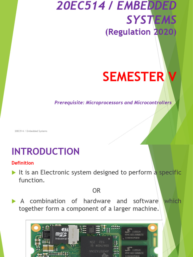 Overview of Embedded Systems 2020 | PDF | Embedded System | Computer ...