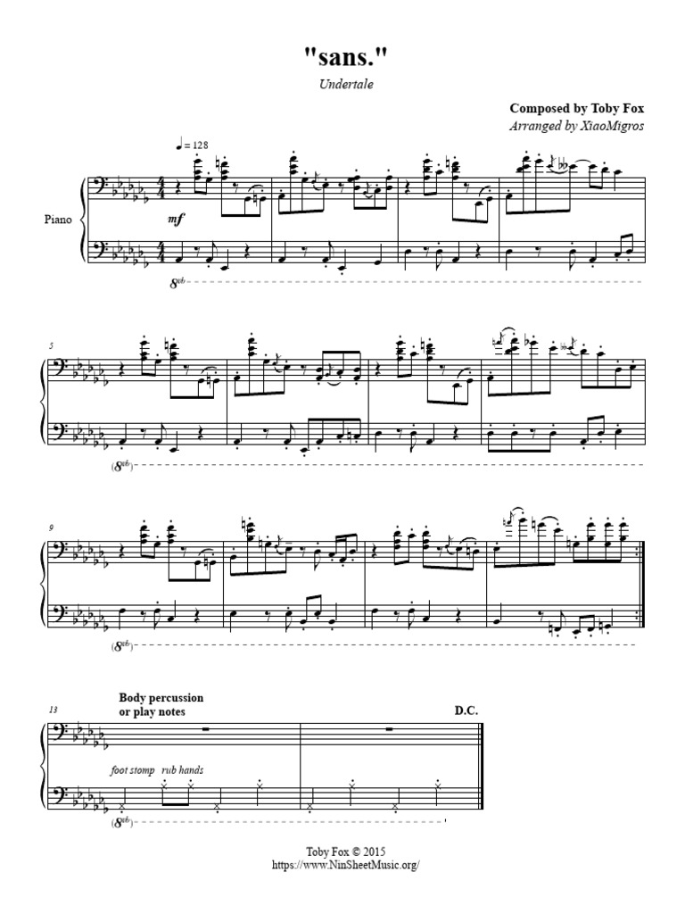 Undertale - Sans | PDF