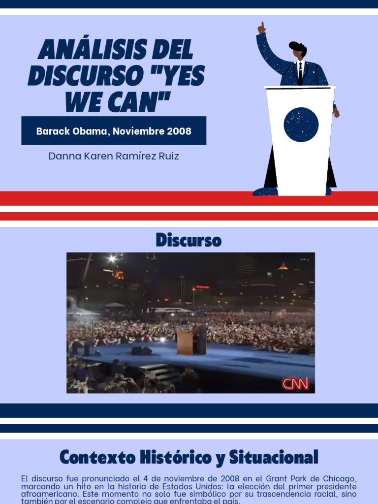 Análisis Del Discurso Yes We Can | PDF | Barack Obama | Hablar en público