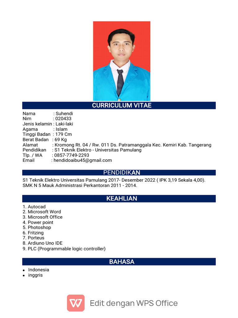 CV. Suhendi | PDF