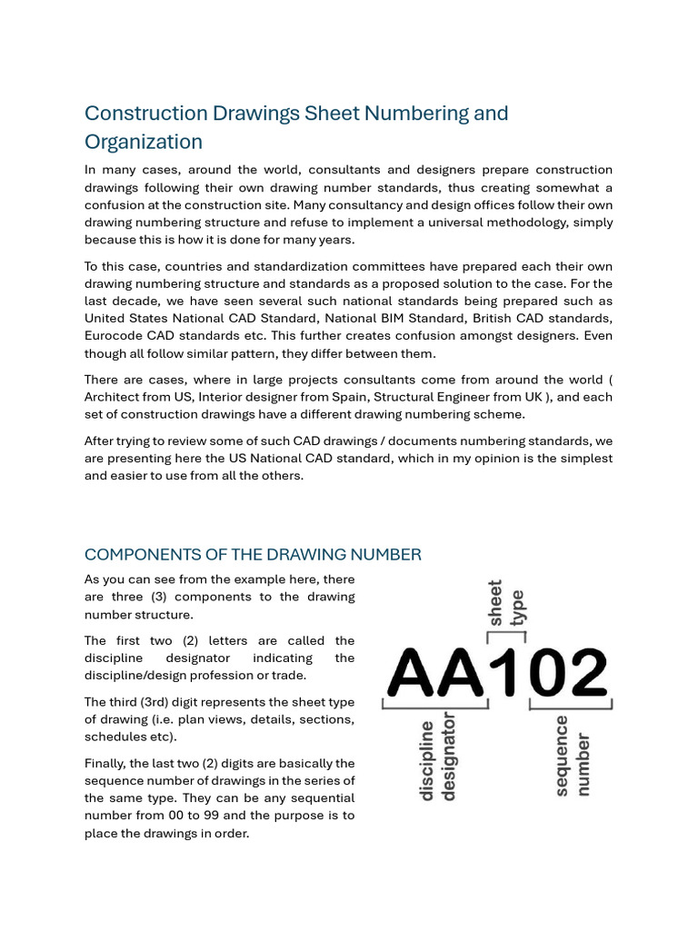Construction Drawing Numbering Standards | PDF | Drawing | Computer ...