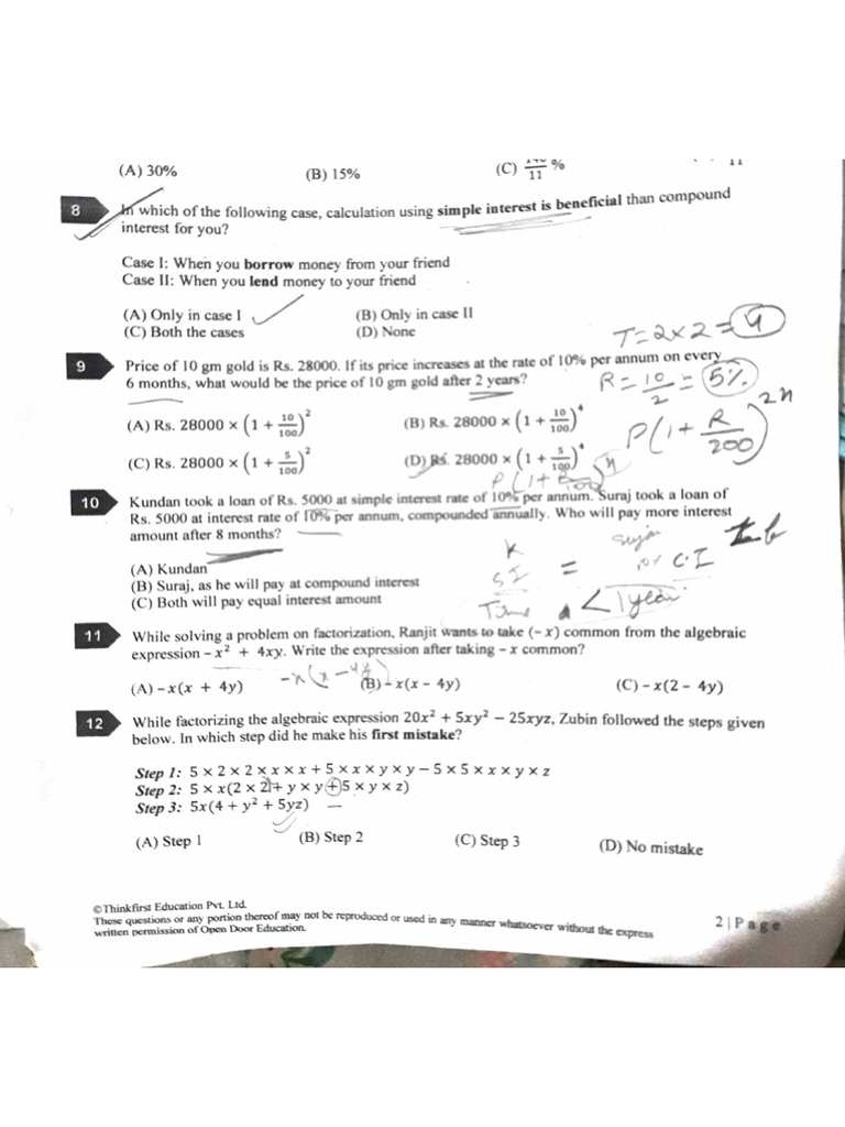 Maths Open Door Questions | PDF