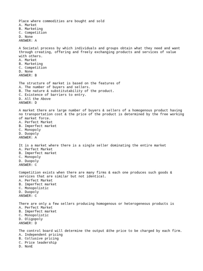 Understanding Market Structures and Pricing | PDF | Limited Liability ...