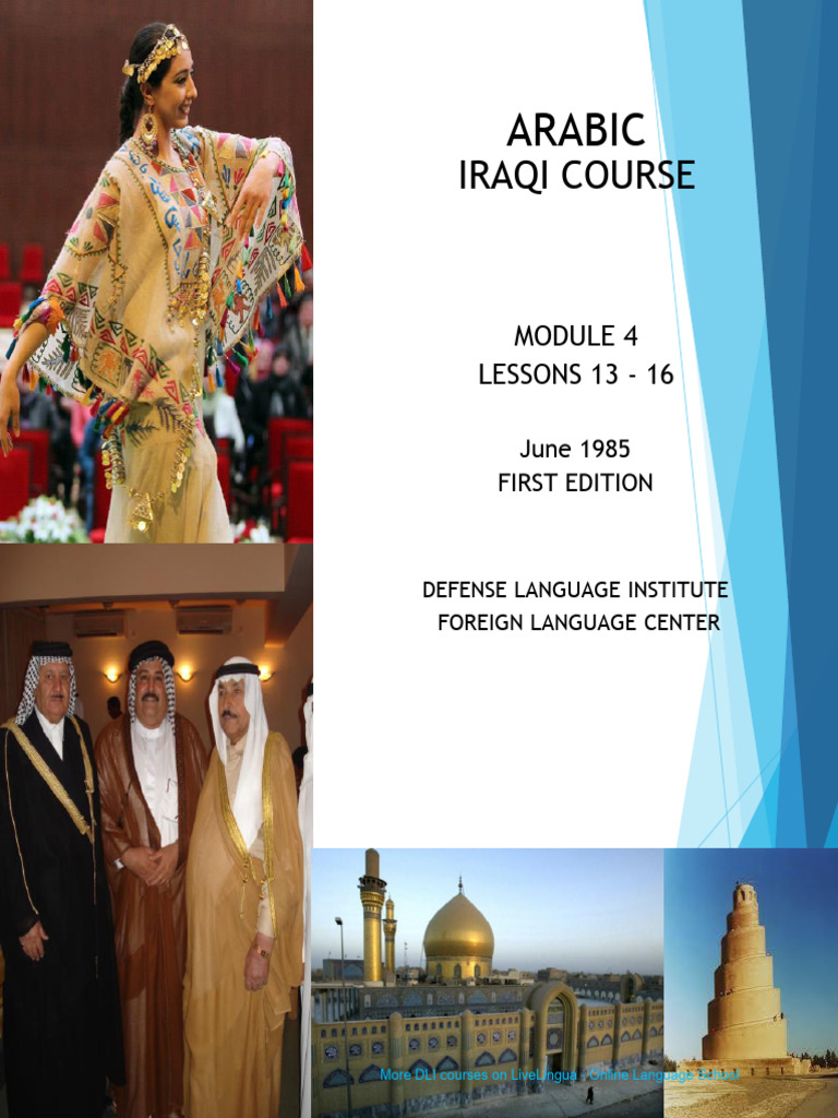 Iraqi Arabic - Mod 04 Lessons 13-16 | PDF | Politics Of Iraq | Iraq