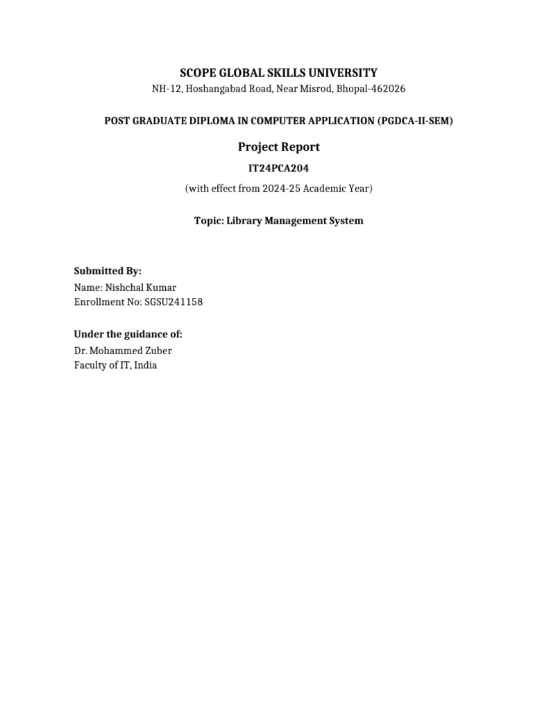Library Management Cover and Format | PDF