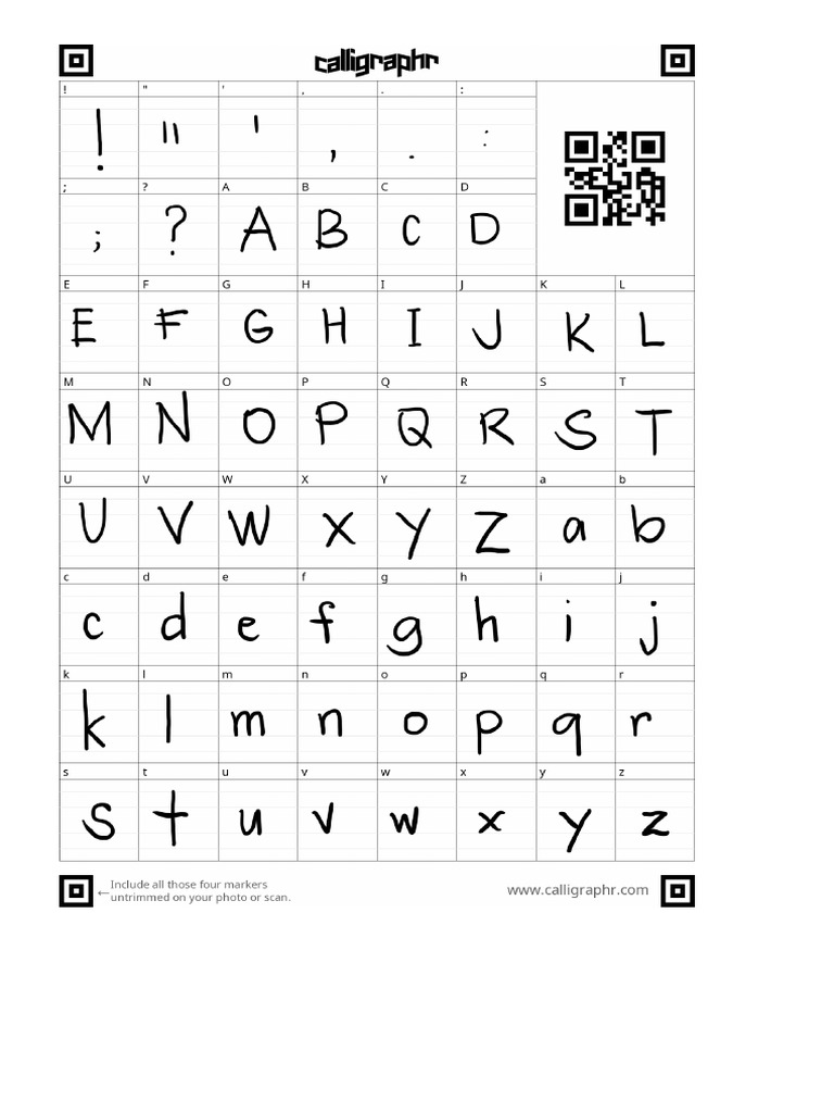 Calligraphr Template | PDF