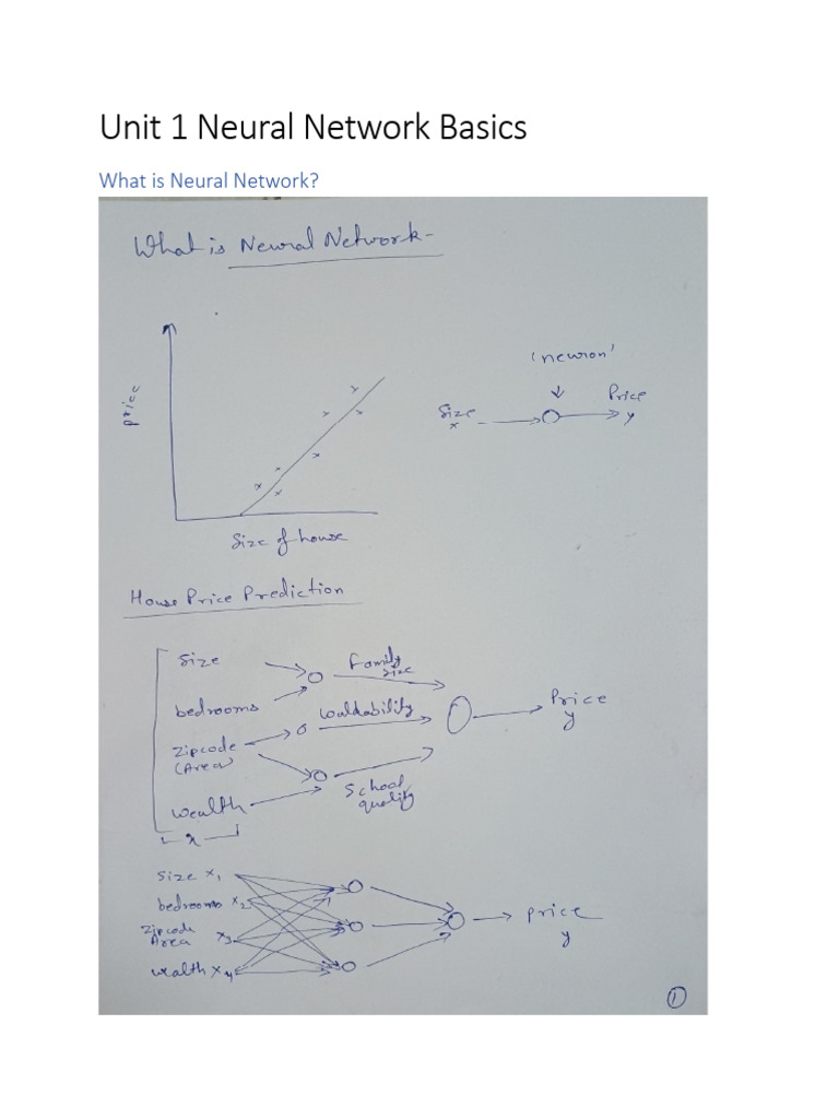 Unit 1 Neural Network Basics | PDF | Deep Learning | Logistic Regression