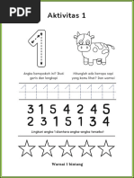 Worksheet Mengenal Angka 1-10 untuk TK | PDF