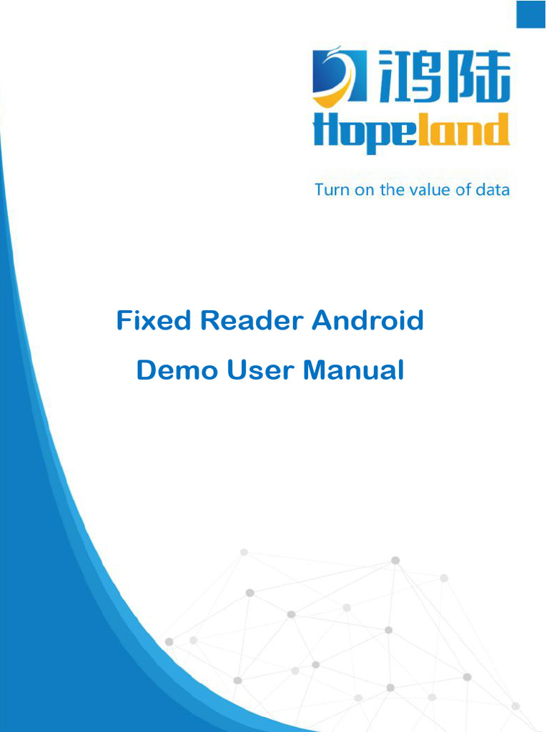 Fixed Reader Android User Manual | PDF | Barcode | Bluetooth